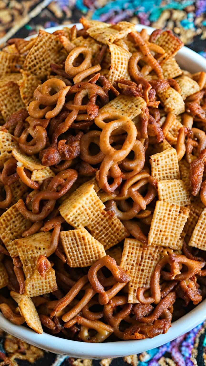 Texas Trash Spicy Chex Mix Recipe - BluntCook